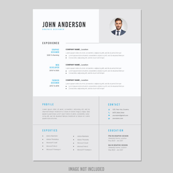 Professional CV Resume Template ? Modern Editable Design - Islami ...